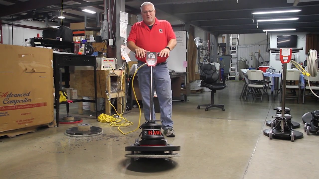 HAWK High Speed Burnisher Operation - YouTube