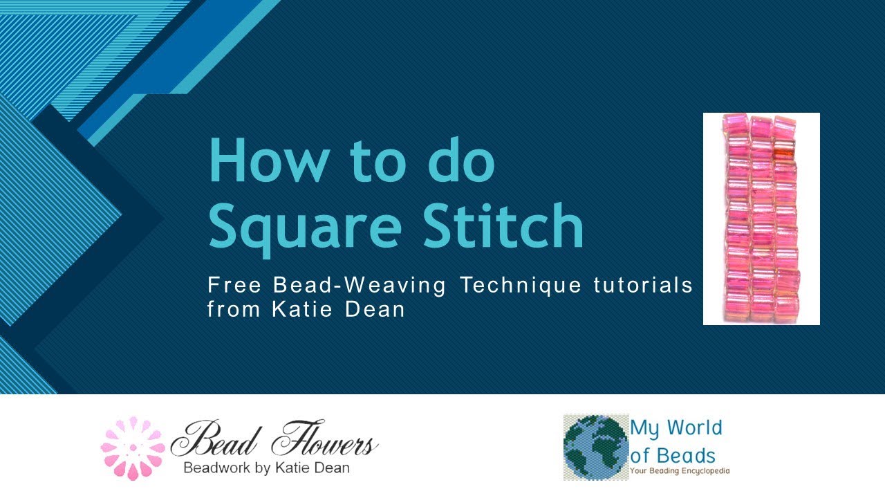 How To Do Square Stitch With Seed Beads [Free video tutorial] - YouTube