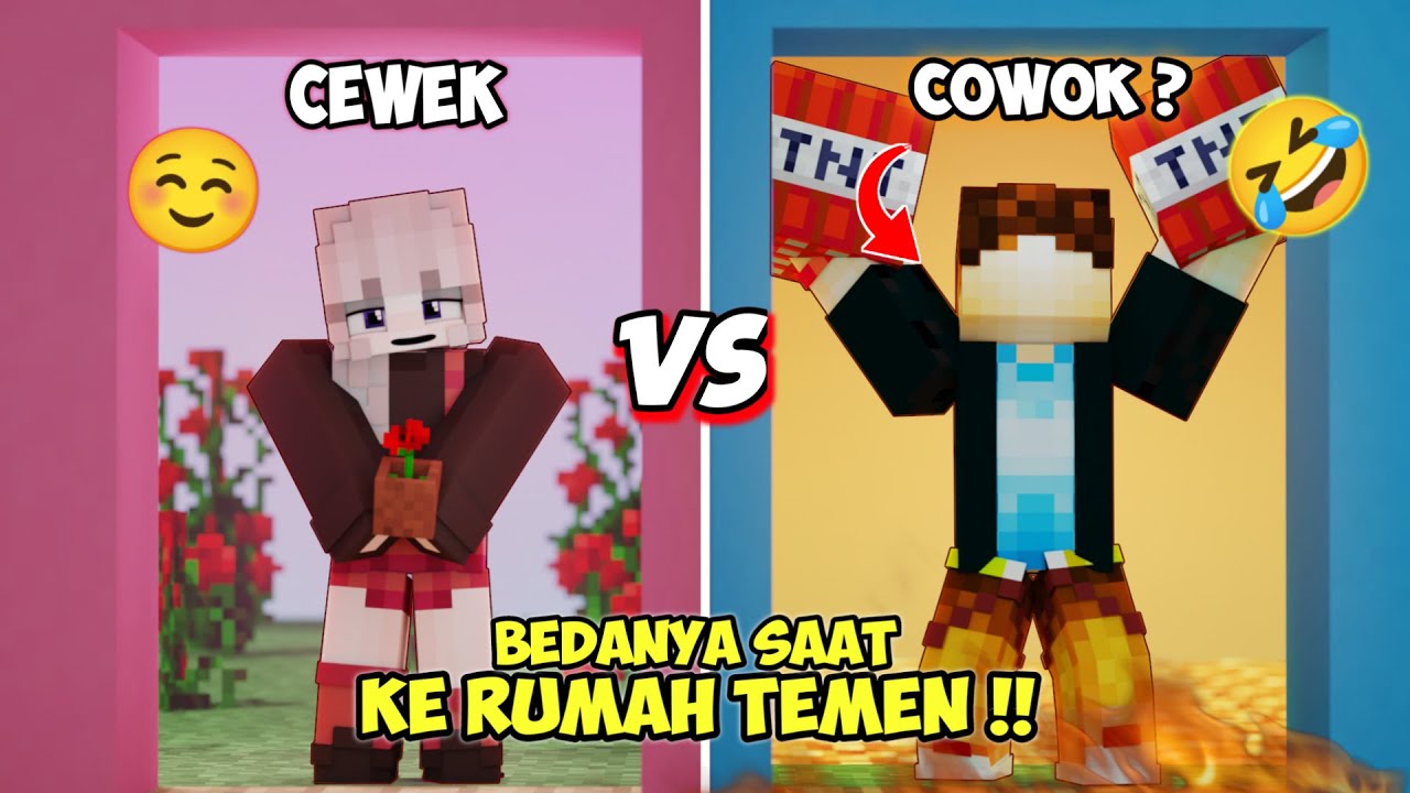 KOCAK! Bedanya COWOK VS CEWEK Saat ke RUMAH TEMAN!😂 - YouTube