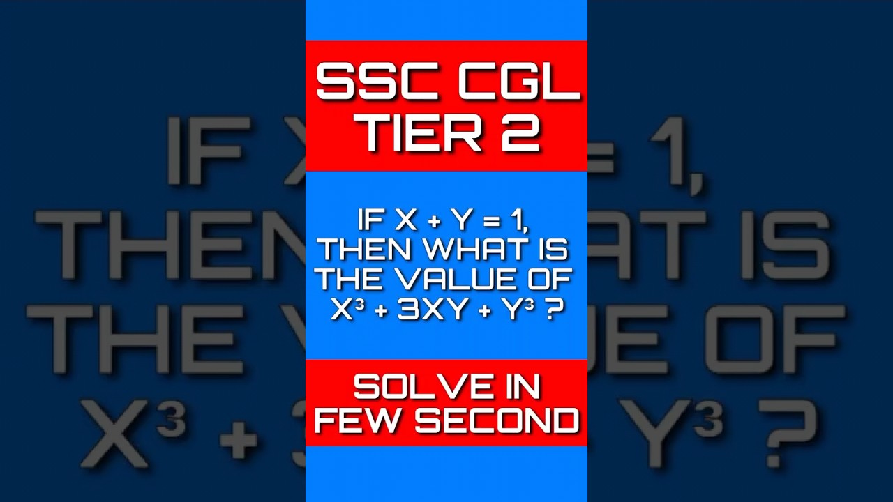 SSC CGL tier 2 math question | Solving maths in one minute #maths # ...