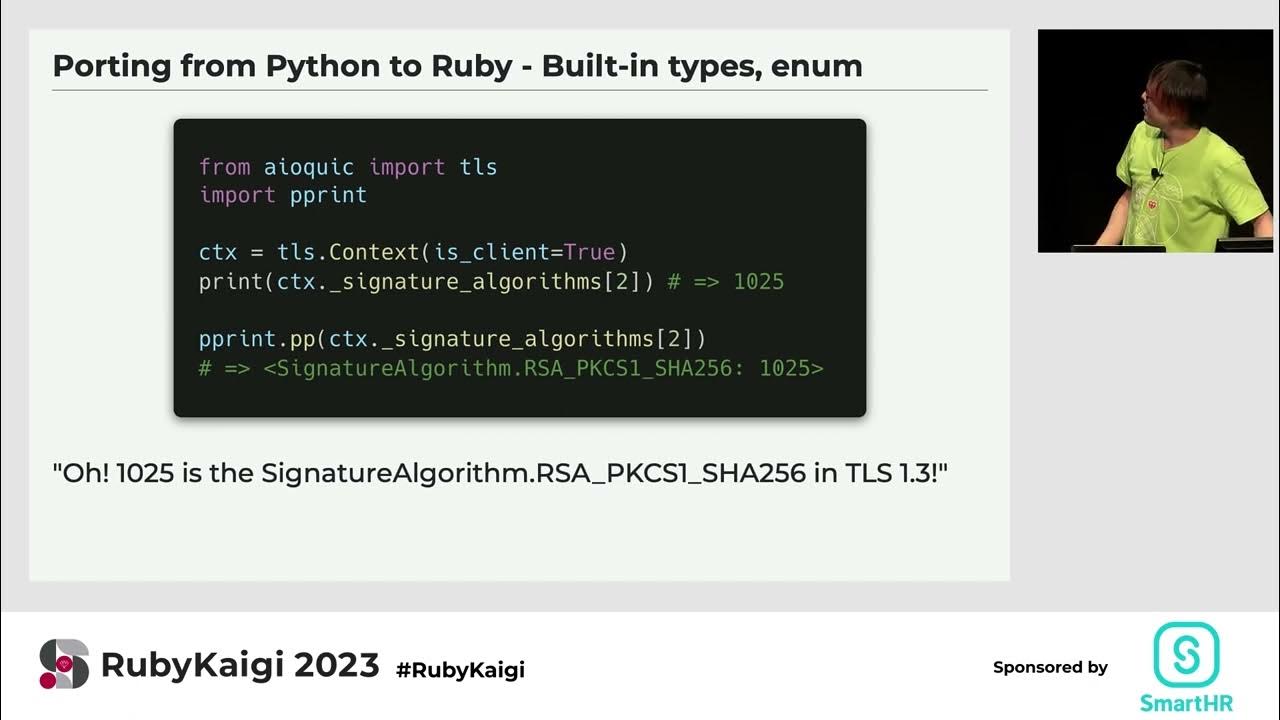 [EN] Ruby Implementation of QUIC: Progress and Challenges / Yusuke Nakamura @yu_suke1994 - YouTube