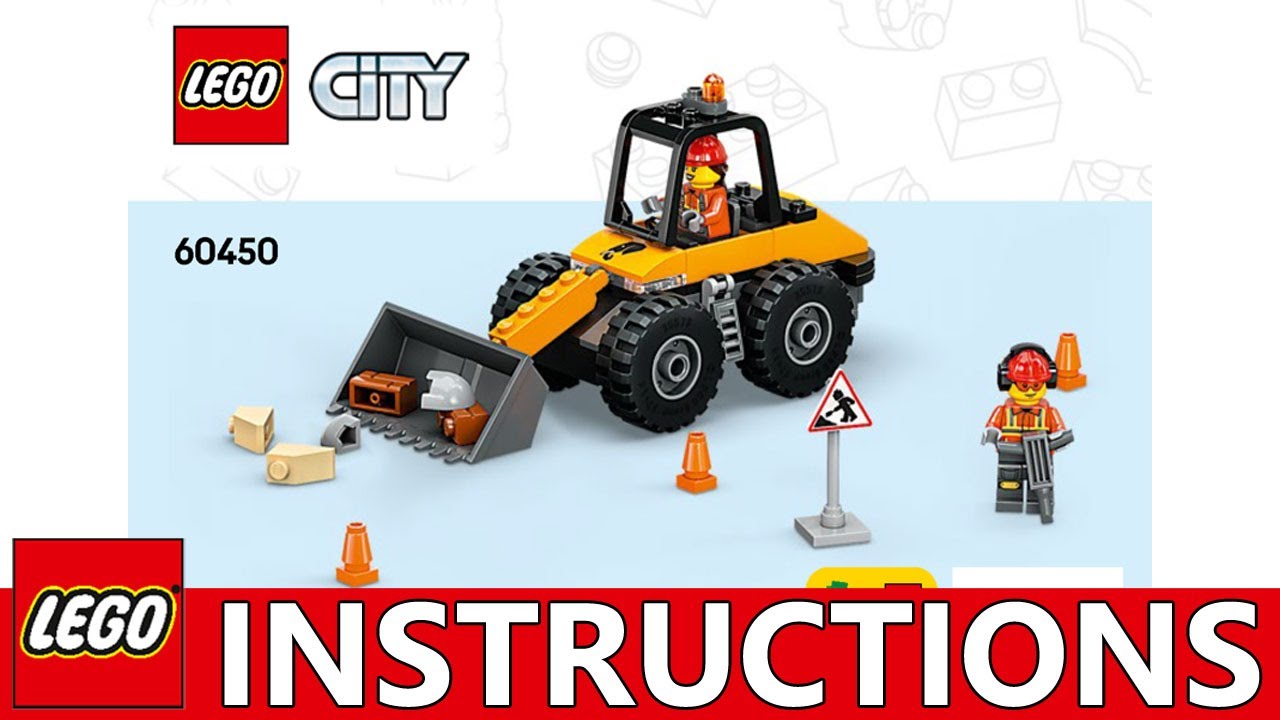How to build LEGO City 60450 - Yellow Construction Wheel Loader (Step ...