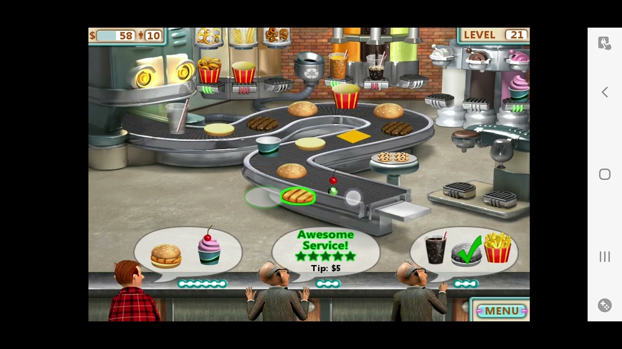 How to win at Burger Shop - Level 21 - Game play Walkthrough - YouTube