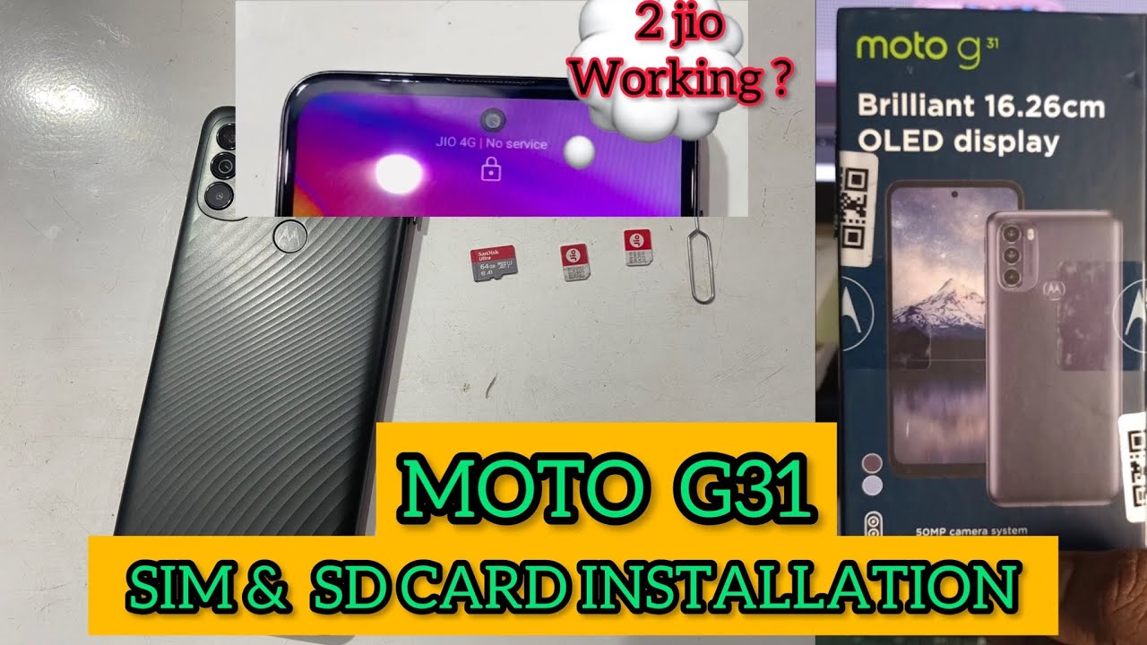 Moto g31 ; how to install sim & Sd card at moto g 31 (DOES 2 Jio sim ...
