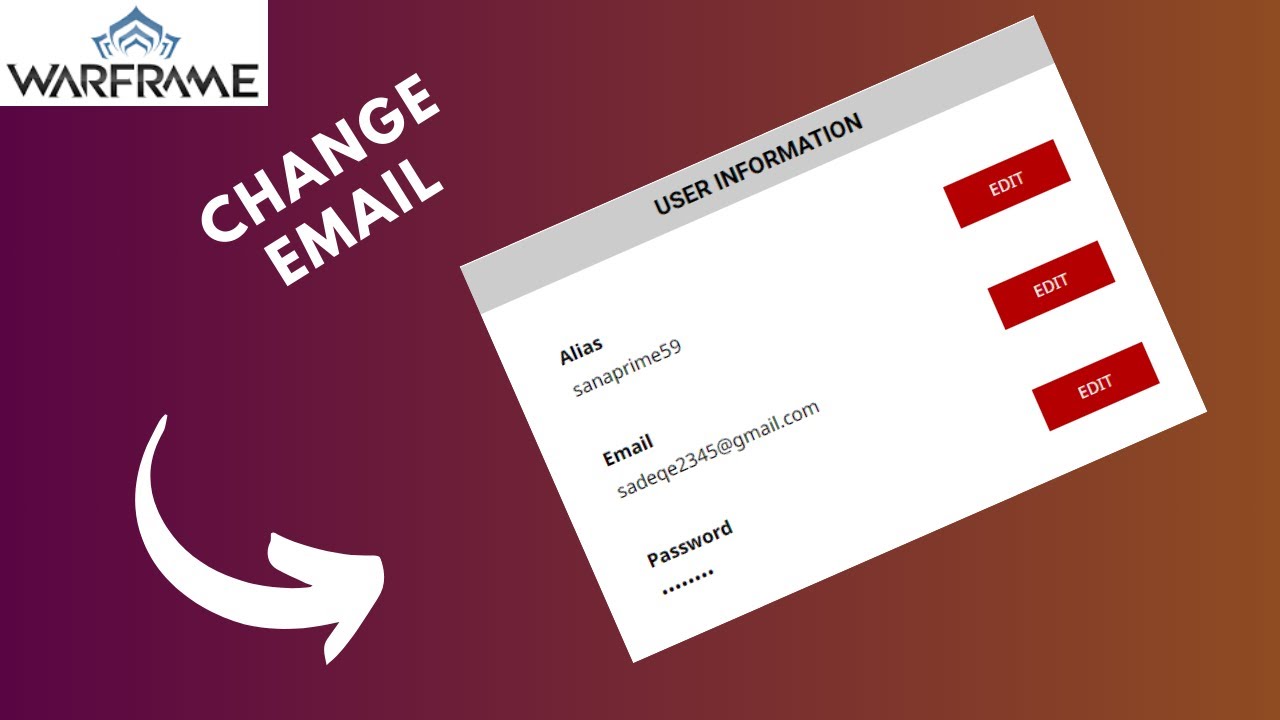 how to change your warframe email - YouTube