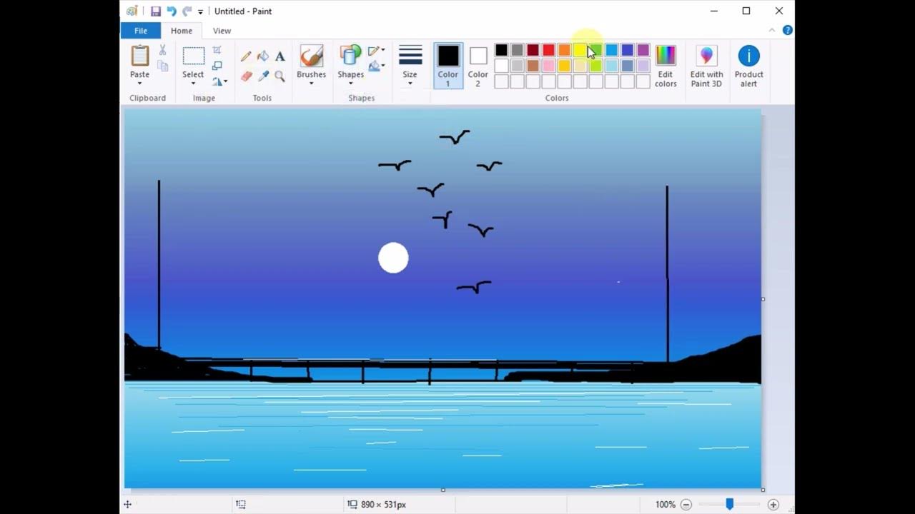 ms paint drawing tutorial - YouTube