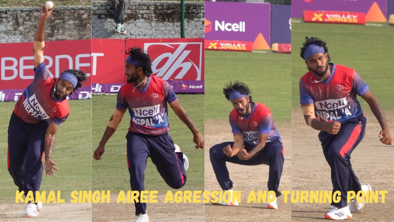 Kamal Singh Airee aggression after getting wicket of Gareth Delany ...