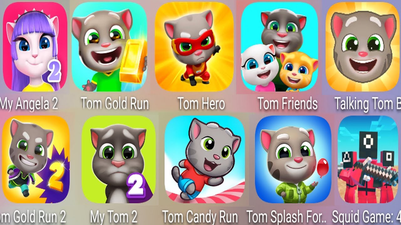 My Talking Angela 2,Tom Gold Run,Tom Hero,Tom Friends,Talking Tom ball ...