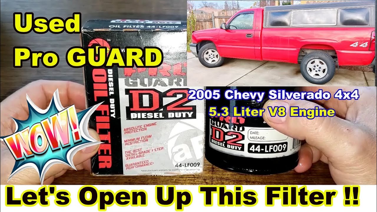 PRO GUARD D2 44-LF009 Oil Filter Cut Open, Used afe Pro GUARD D2 Oil ...