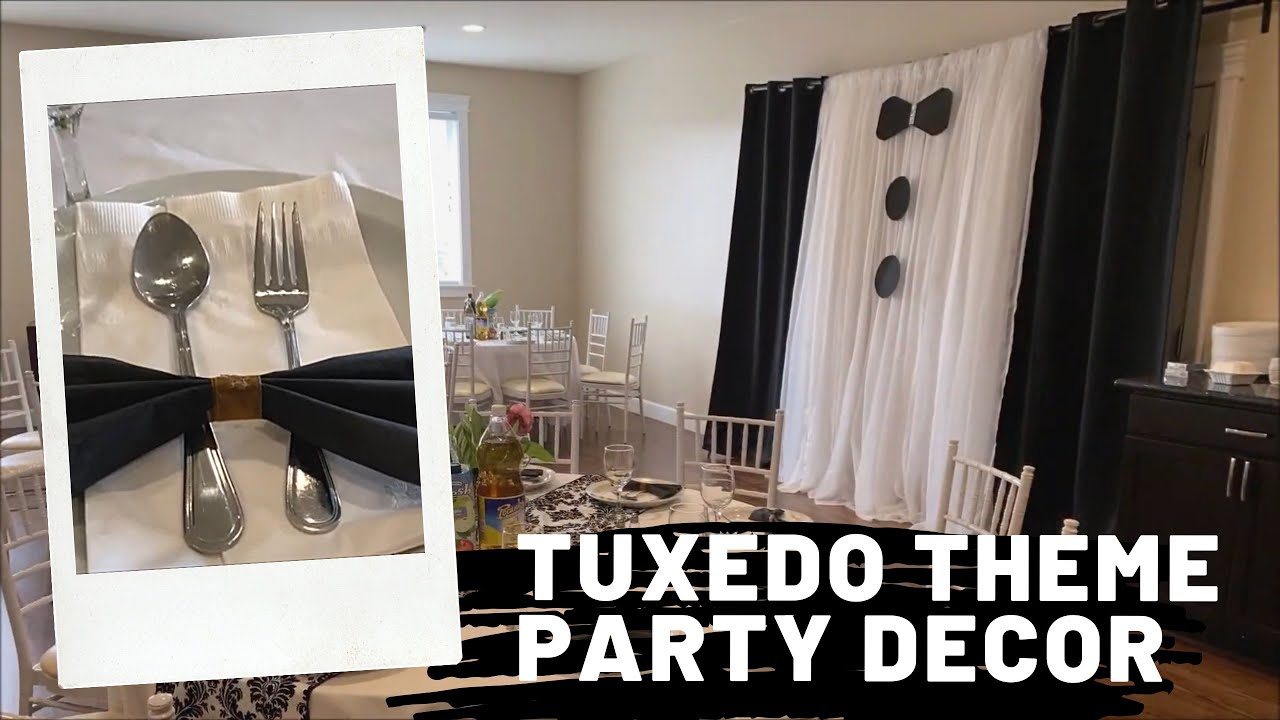 TUXEDO THEME PARTY DIY - YouTube