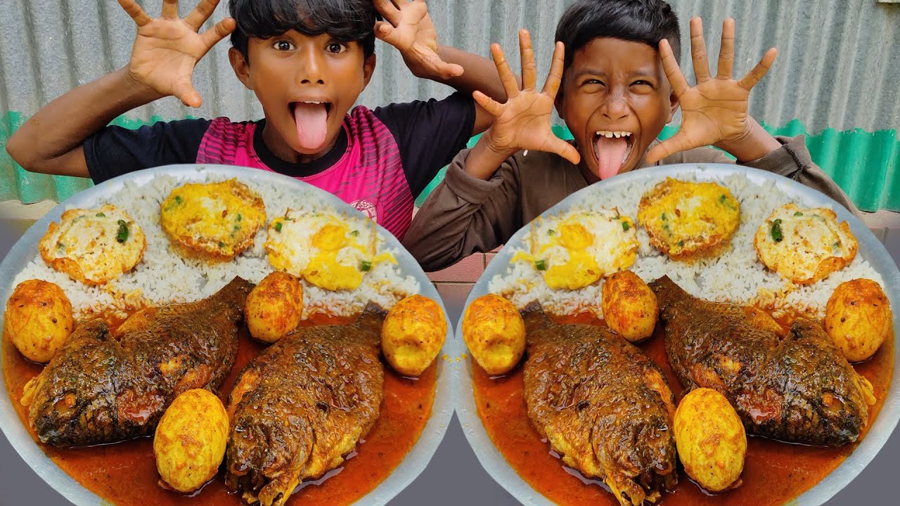 Fish Eating Challenge ||Spicy Fish Curry with Rice Eating Competition ...