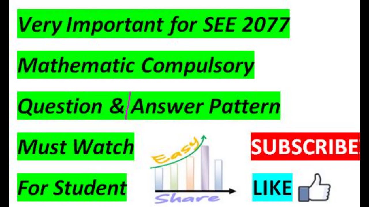 Compulsory Mathematics syllabus for SEE 2077 class 10 Important - YouTube
