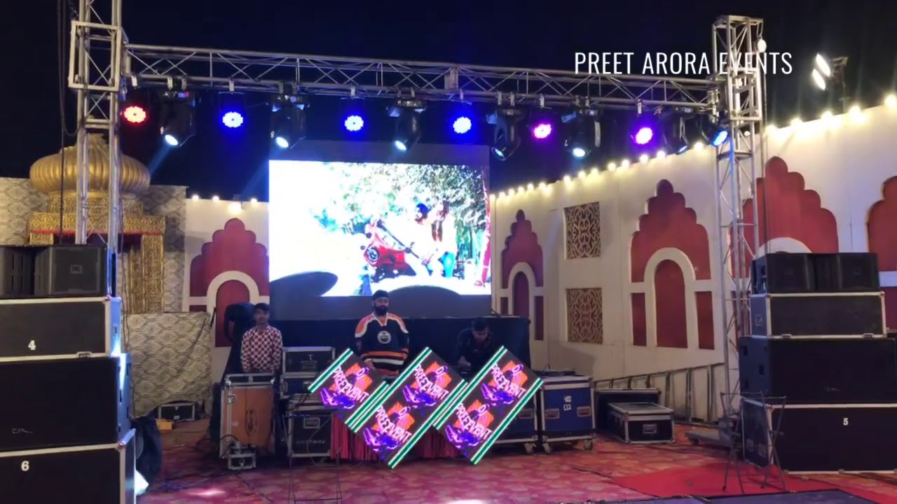 Dj setup With LeD wall -- PREET ARORA EVENTS - YouTube