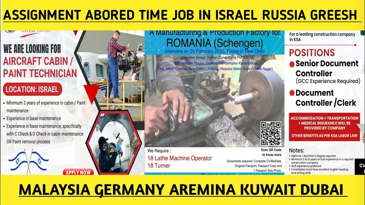 Assignment Abored Time Job in #Israel #Russia #Greesh #Malaysia # ...
