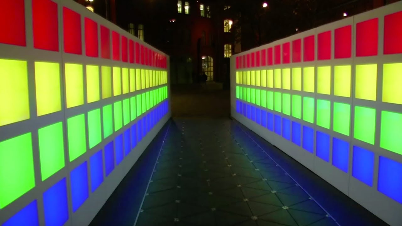 The idea for future smart cities: Interactive light walkway generates ...