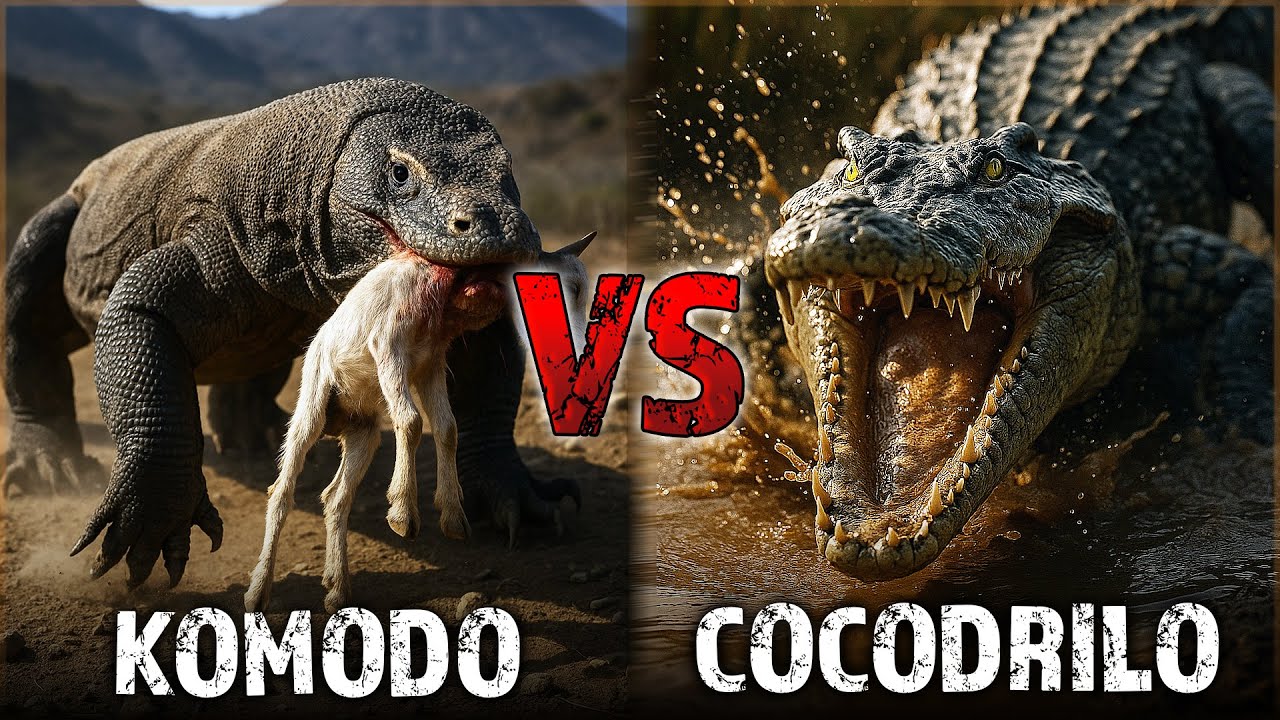 Batalla Épica: Dragón de Komodo vs Cocodrilo | Documentales de la Vida ...