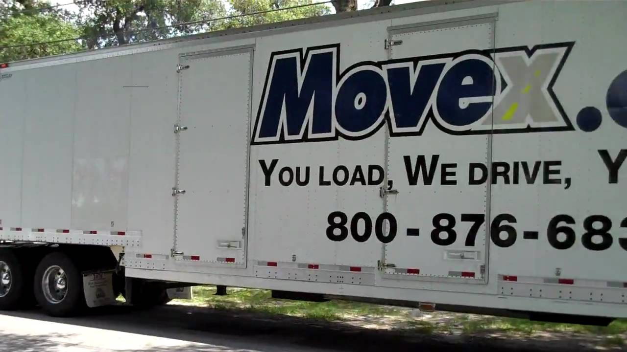 Movex Truck pulling away from our house. - YouTube