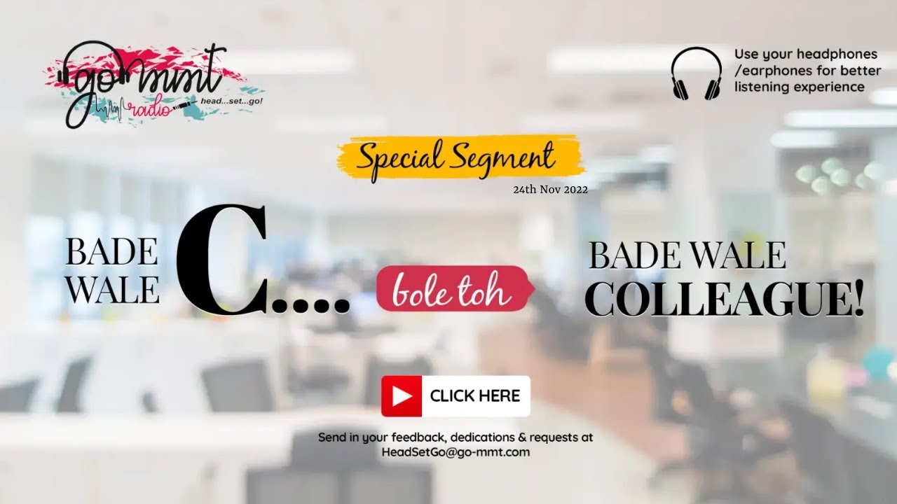 ‘Bade Wale C’ with Milendu Paritosh on Go - MMT Radio |Tune in Now # ...