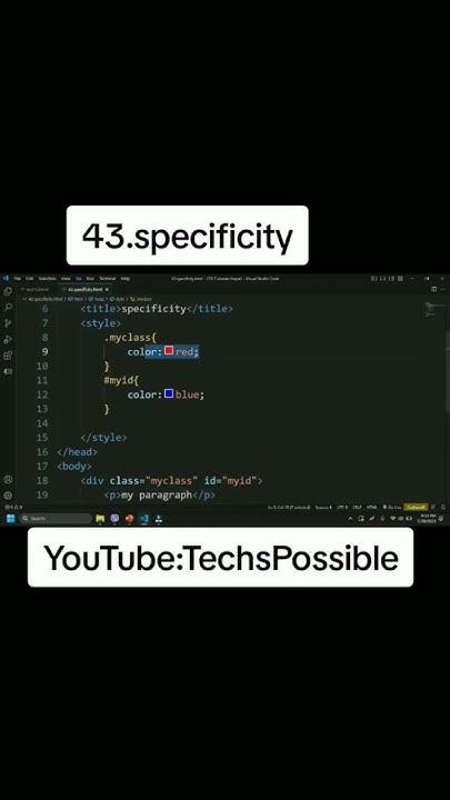 43 specificity | specificity in css | specificity in css in nepali | #specificity - YouTube