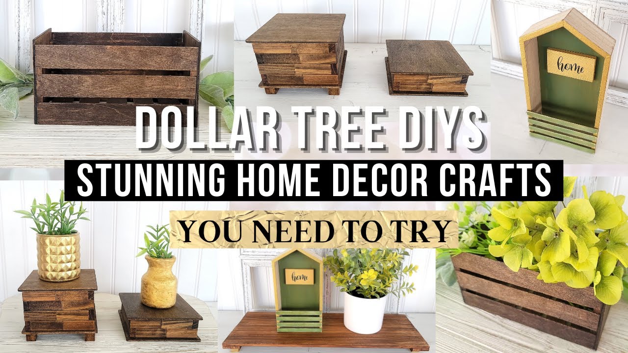 Dollar Tree Home Decor DIYS | Tumbling Tower Block Crafts | Dollar ...