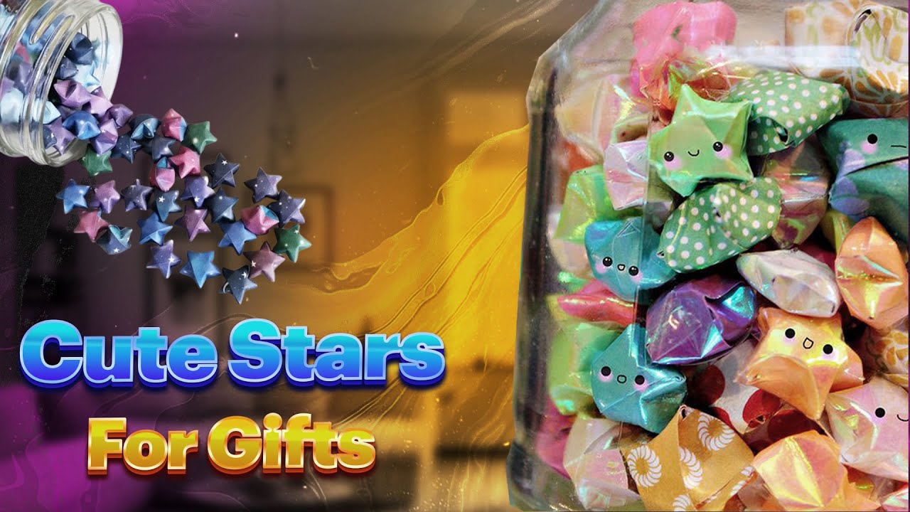 How to make lucky paper stars | Origami Lucky Star Tutorial - YouTube