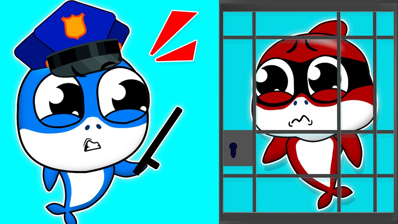 Police Officer Shark Song 👮🏻‍♂️| Police Shark More Kids Songs And ...