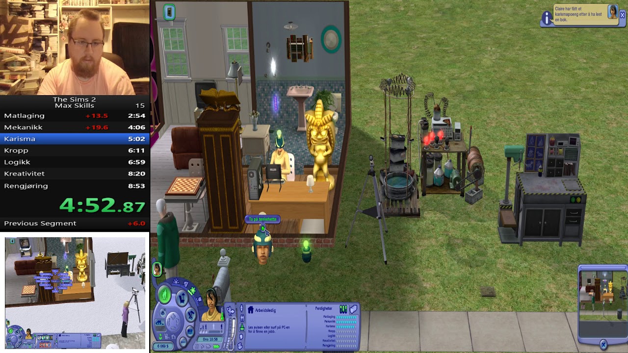 The Sims 2 Speedrun Max Skills - YouTube