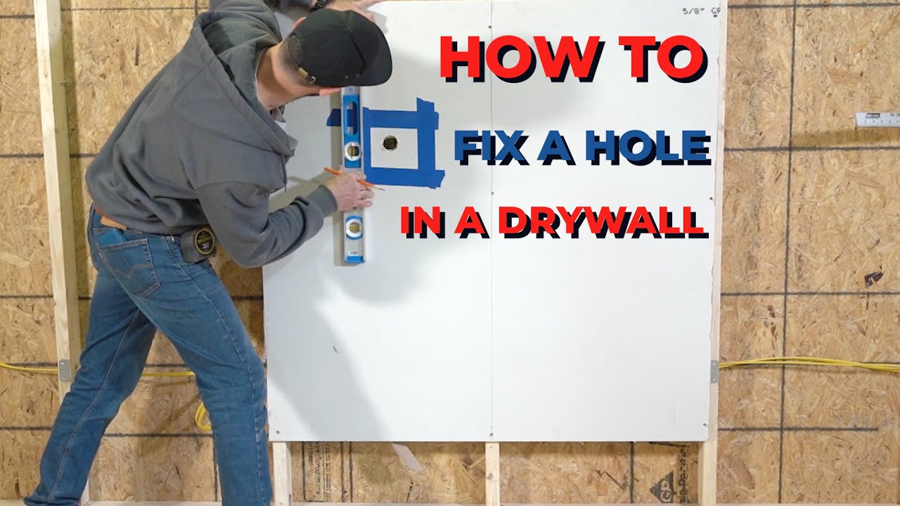 HOW TO FIX A HOLE IN A DRYWALL - YouTube
