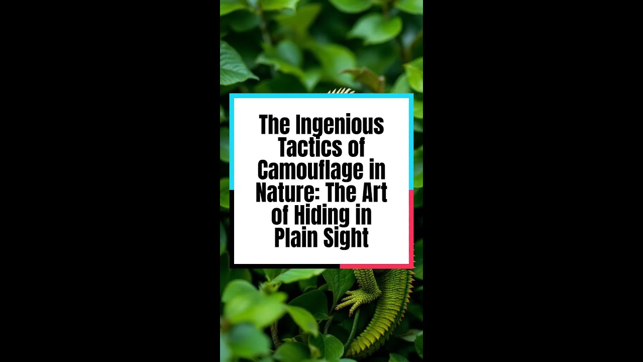 The Ingenious Tactics of Camouflage in Nature: The Art of Hiding in ...