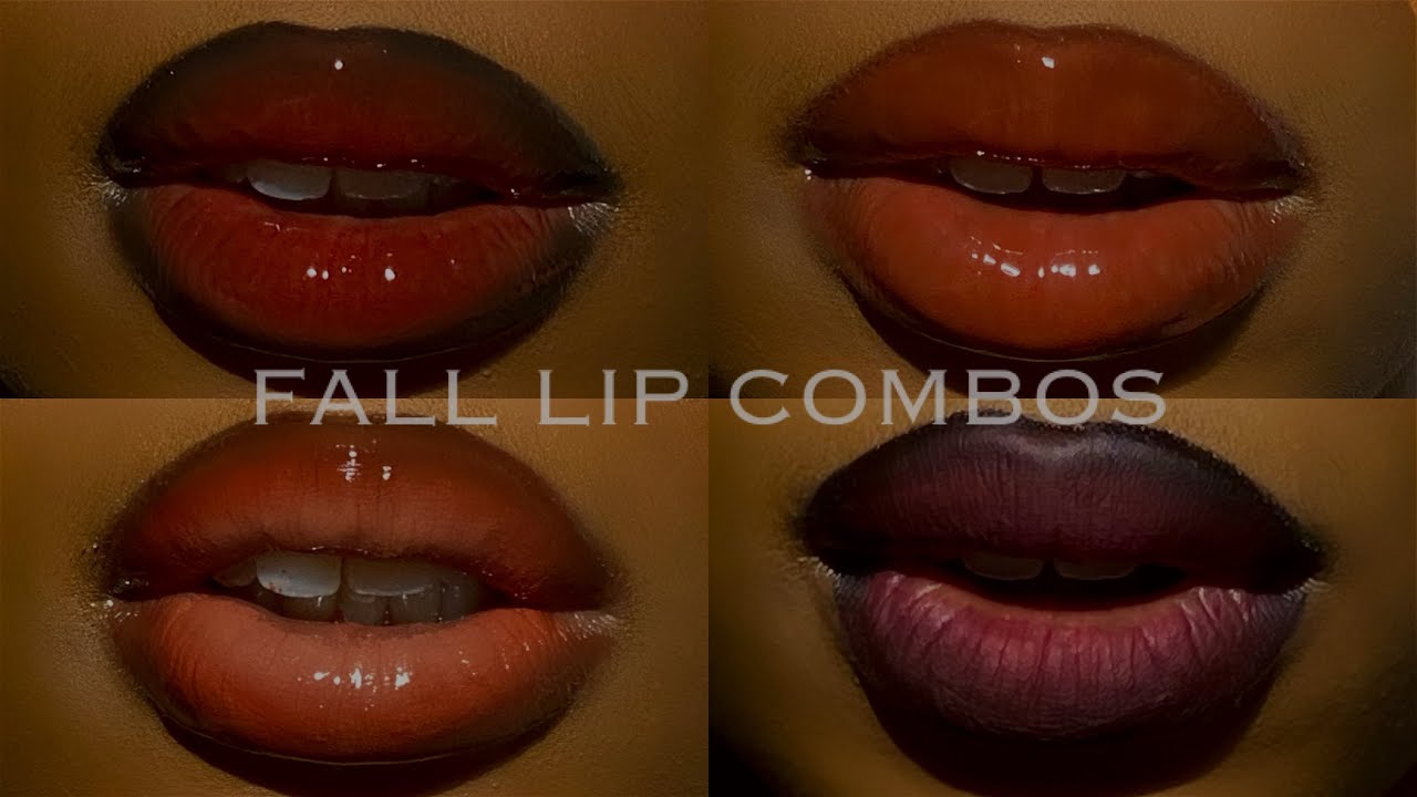 FALL LIP COMBOS FOR DARK SKIN| BEGINNER FRIENDLY #lipcombo #liptutorial - YouTube
