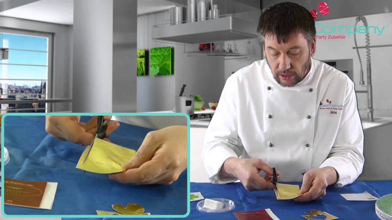 Arbeiten mit Esspapier Blattgold - YouTube