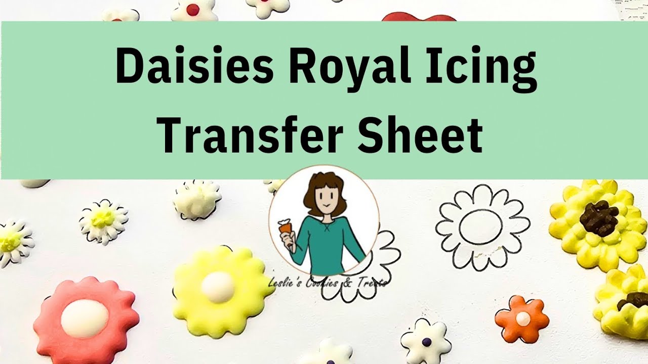 Create Beautiful Daisy Royal Icing Transfers! - YouTube