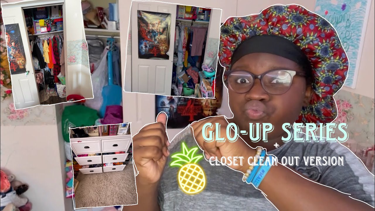 Glo-up series || closet clean out version || VLOG!! - YouTube