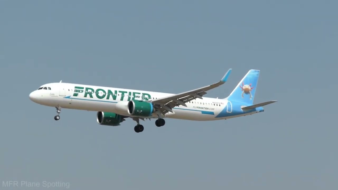 Frontier A321neo [N606FR] Arriving at Portland International Airport ...