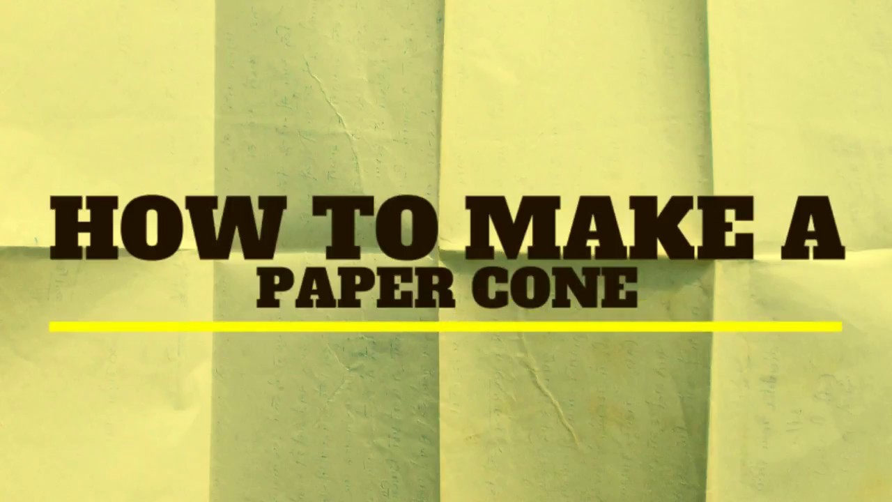 How To Make A Paper Cone - YouTube