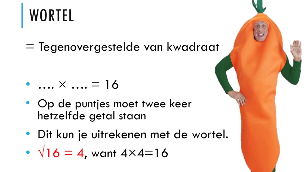 Pythagoras les 1: "Machten, kwadraten en wortels" - YouTube