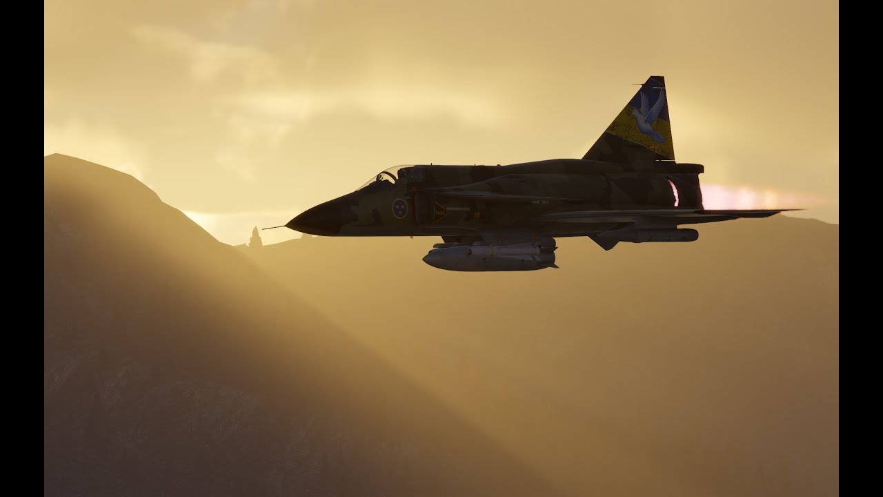 AJ37 in ground battles Viggen gameplay - YouTube