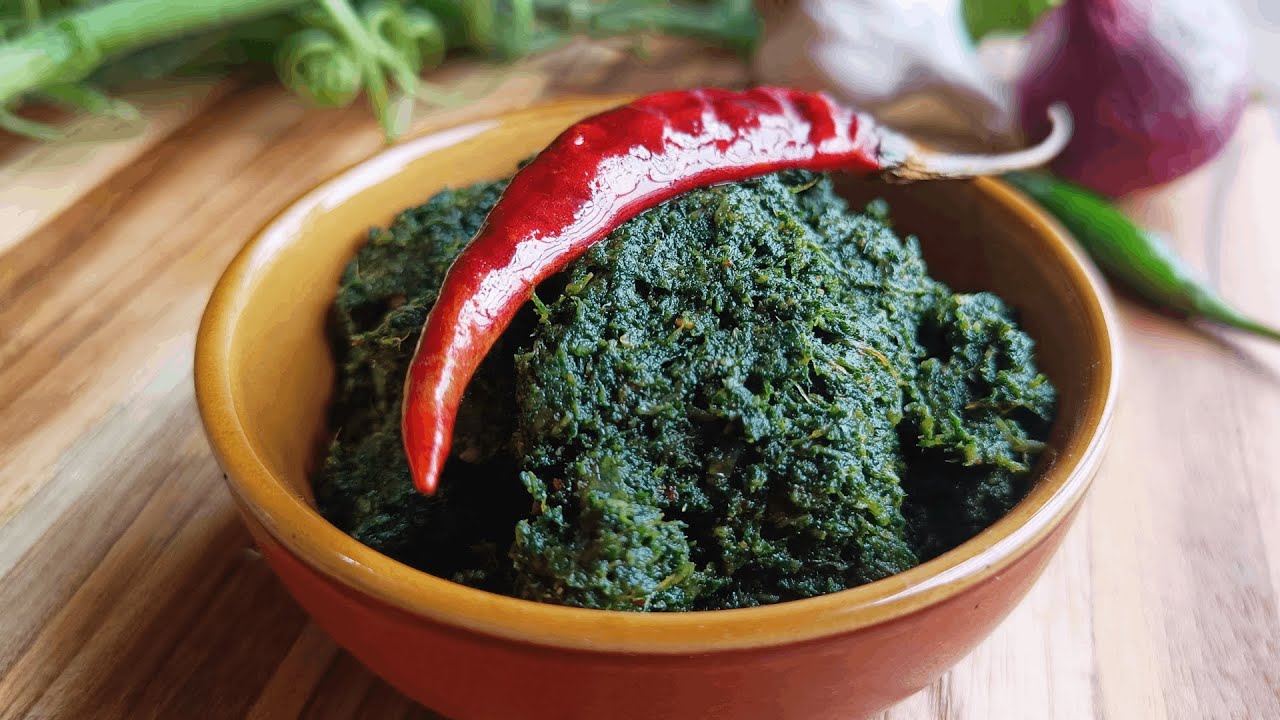 Kumro Pata Bata | Misti Kumro patar bhorta | Pumpkin Leaf Paste | Sumi ...