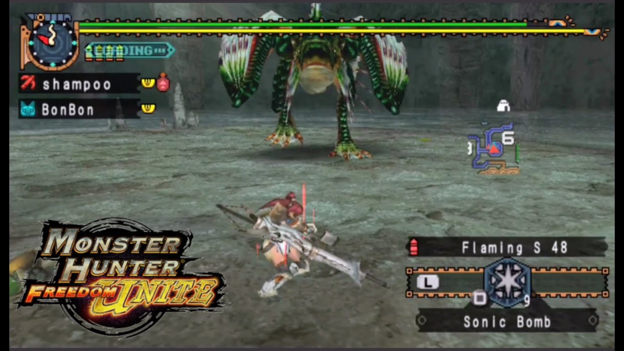 MHFU| HR 2 Quest: Hunt the Green Plesioth (Heavybowgun) - YouTube