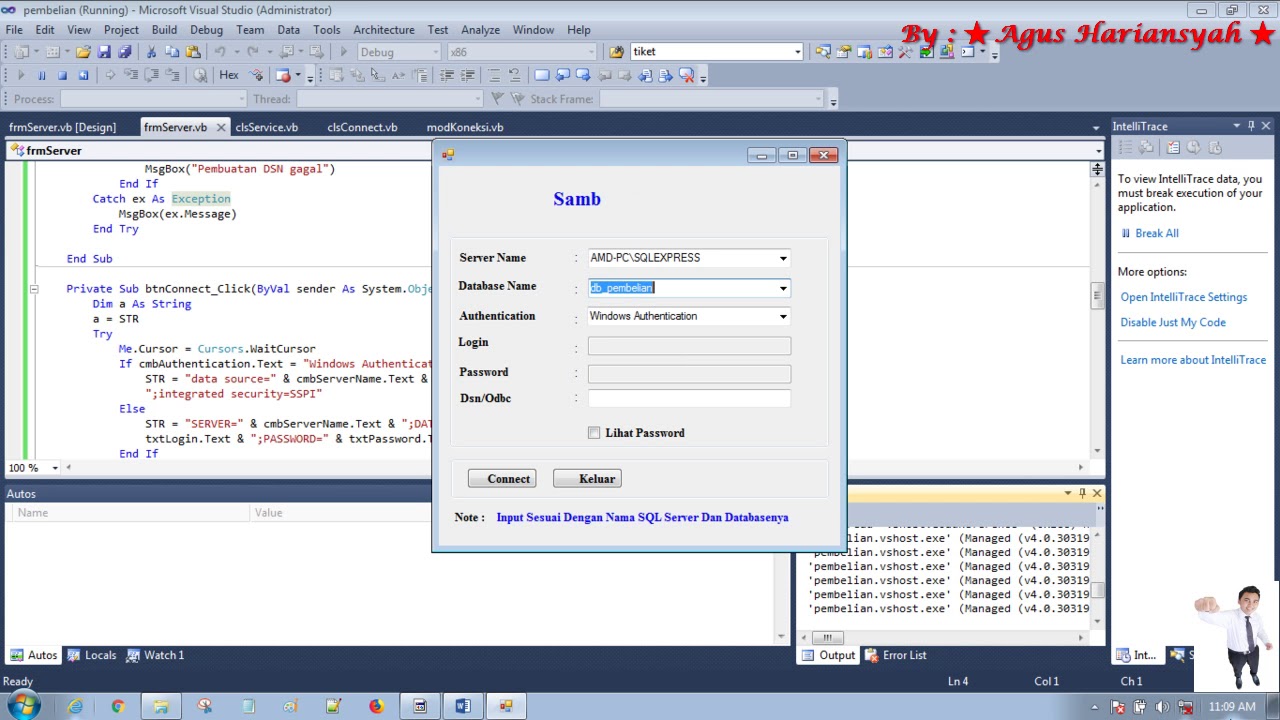 1. Cara Membuat Form Sever Vb Net Sql Server / How To Create Form Sever ...