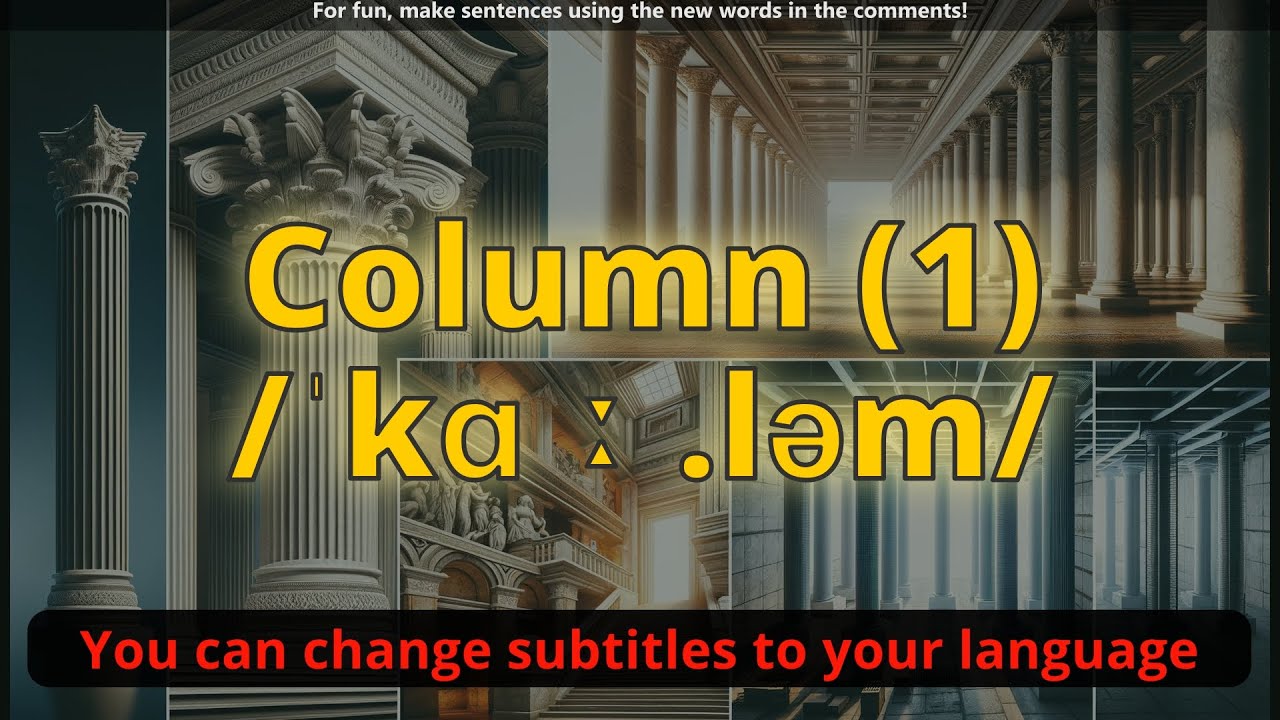 Column meaning (1) with 5 examples - YouTube
