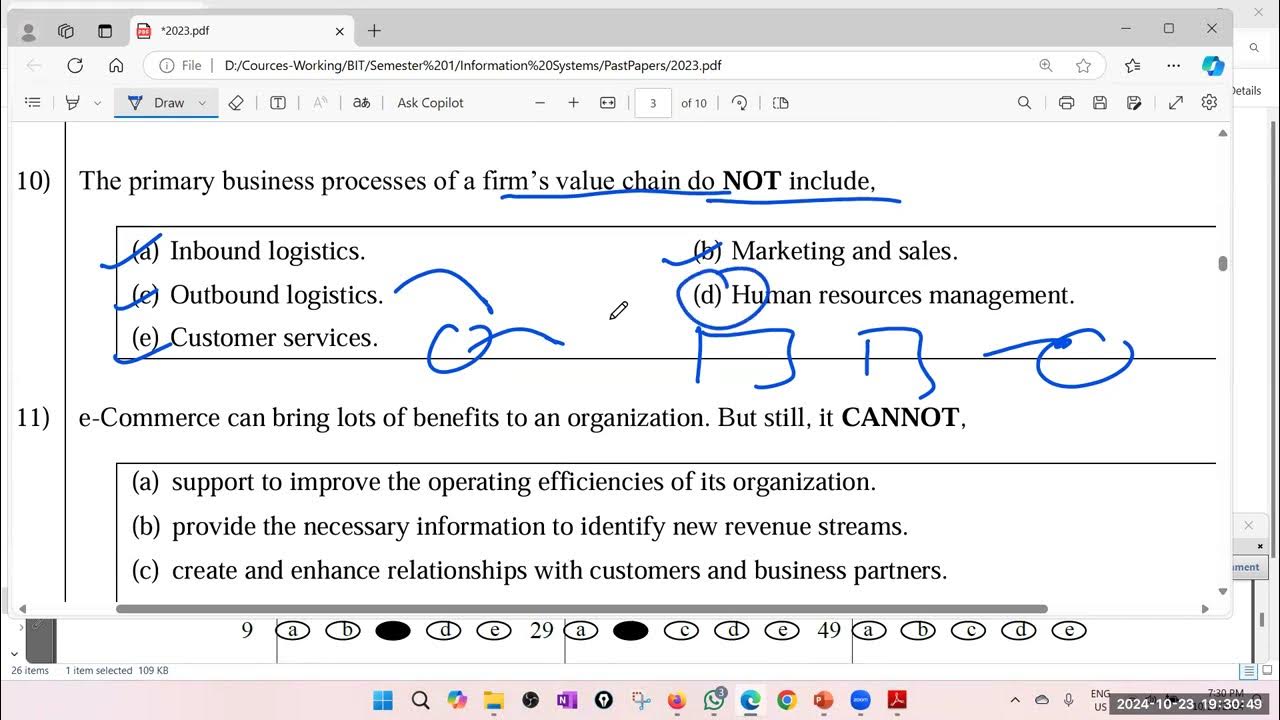 BIT - UCSC | Semester 1 | Information Systems | 2023 Past Paper ...