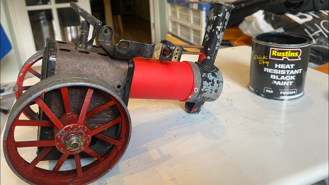 Rebuilding a Mamod TE1A - Part 5 - Cleaning and painting some of the ...