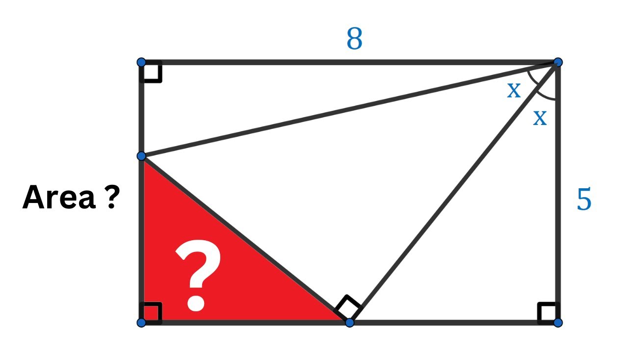 Japanese math olympiad | What area of red right triangle? - YouTube