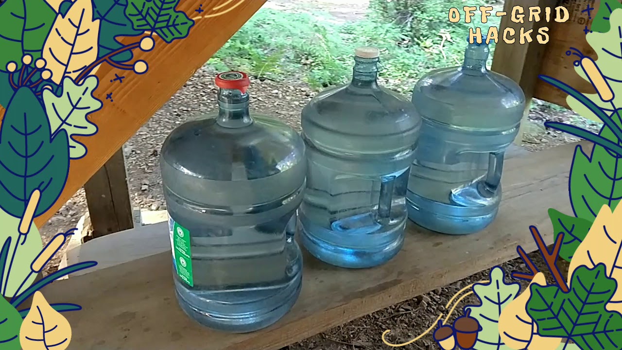 Drinking Water - Off Grid Hacks - keep your drinking water bottles clean and stay healthy - YouTube