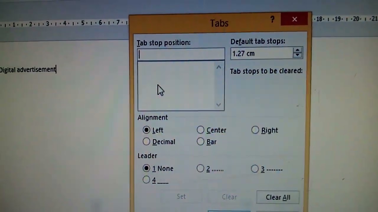 How To Set Tab Stop Position YouTube How To Set Tab Stop Position YouTube