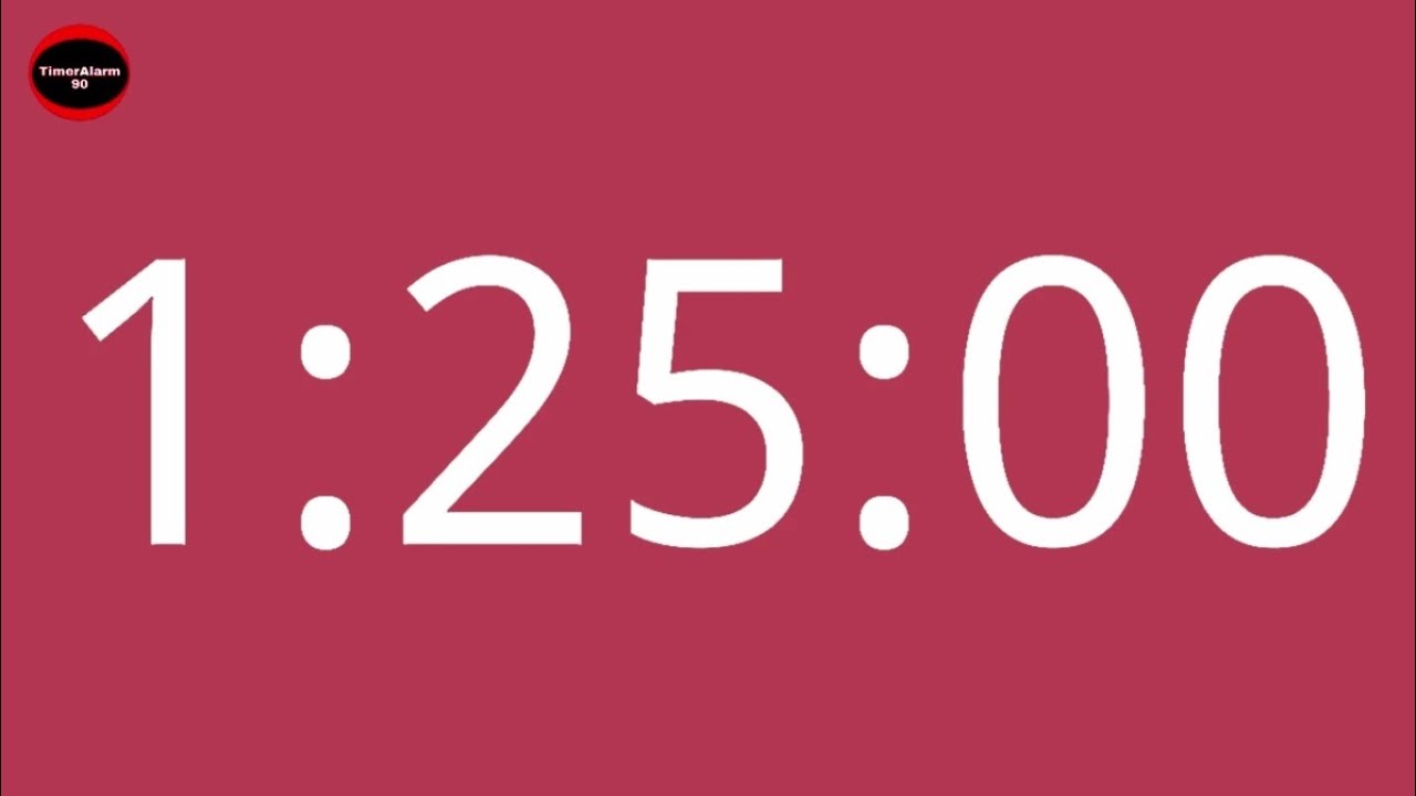 1 Hour 25 Minutes Timer | 85 Minutes Countdown Timer - YouTube