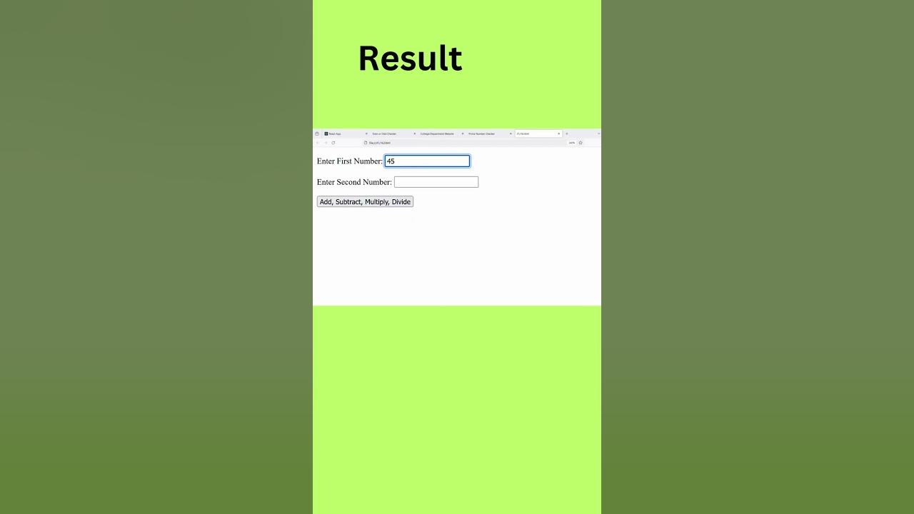 #16 Write a html program to perform- Addition, subtraction ...