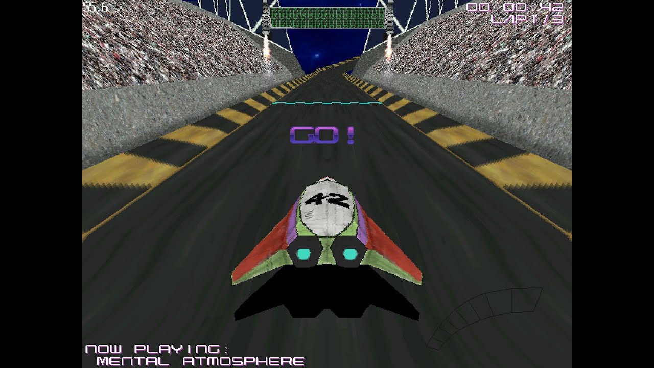 Eradicate: futuristic arcade racer for the MS-DOS game jam - YouTube