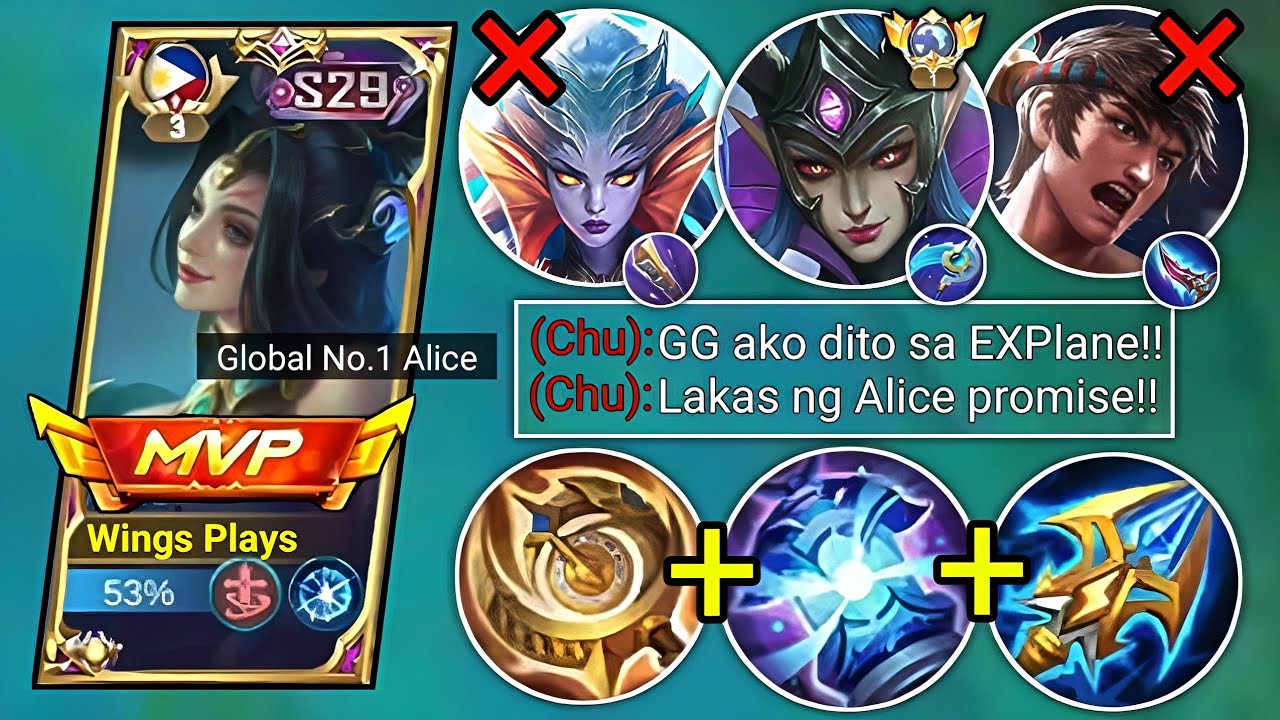 ALICE UNSTOPPABLE🔥 PRO GAMEPLAY VS CHU EXPLANE & PRO CORE KARINA ...